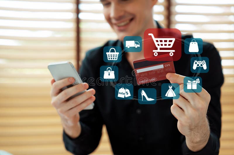 Smart Customer Open Online Store Use Credit Card for Online Shopping ...