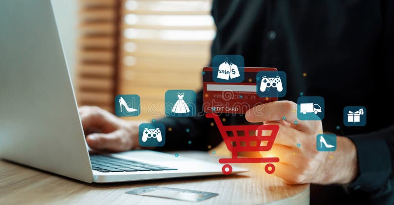 Smart Customer Open Online Store Use Credit Card for Online Shopping ...