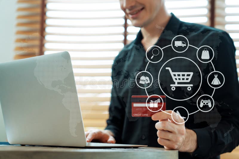 Smart Customer Open Online Store Use Credit Card for Online Shopping ...