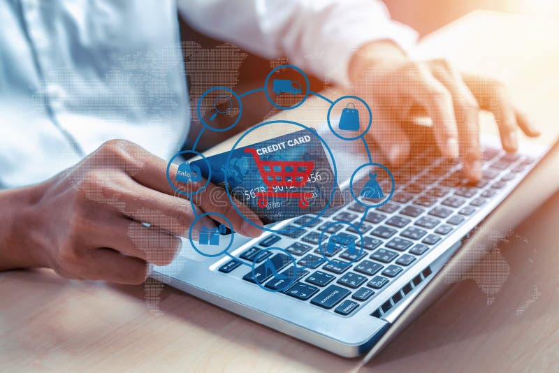Smart Customer Open Online Store Use Credit Card for Online Shopping ...