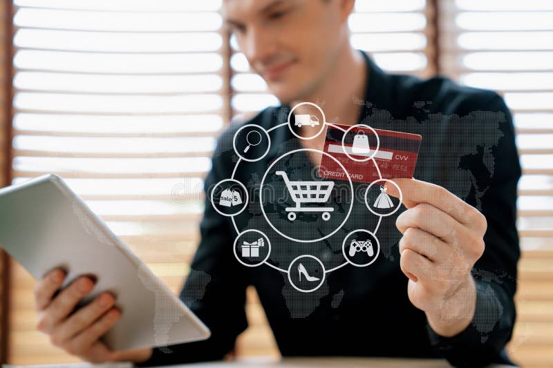 Smart Customer Open Online Store Use Credit Card for Online Shopping ...