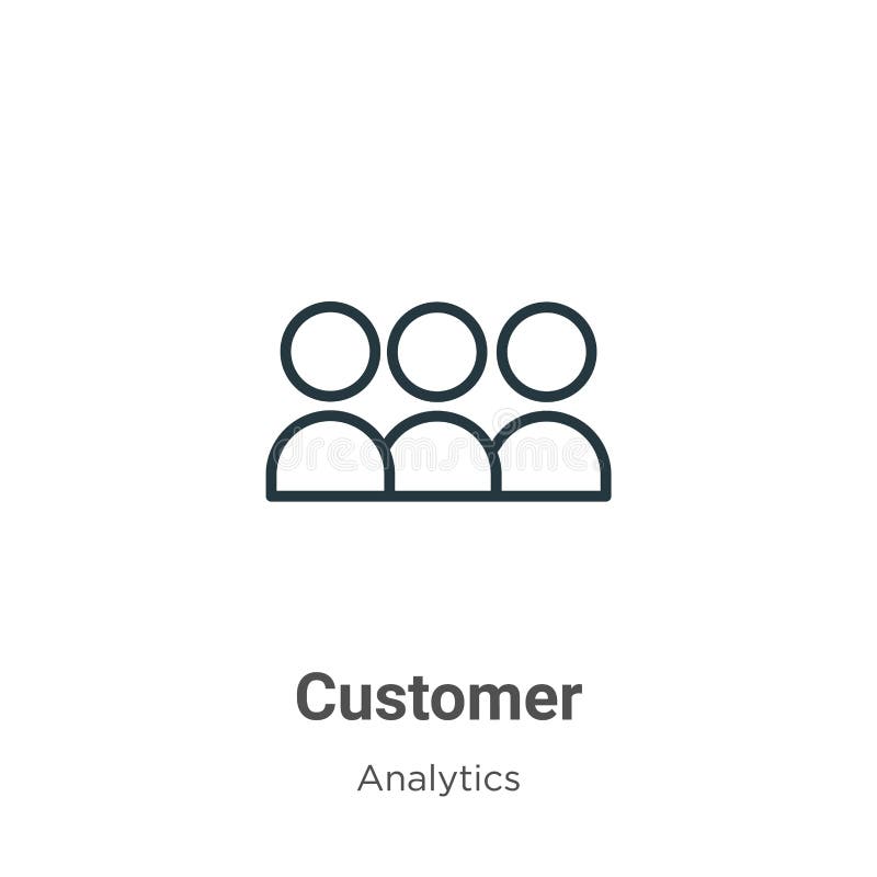 Customer Outline Vector Icon. Thin Line Black Customer Icon, Flat ...