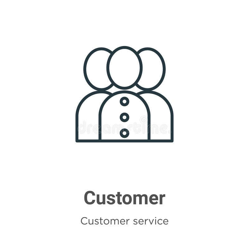 Customer Outline Vector Icon. Thin Line Black Customer Icon, Flat ...