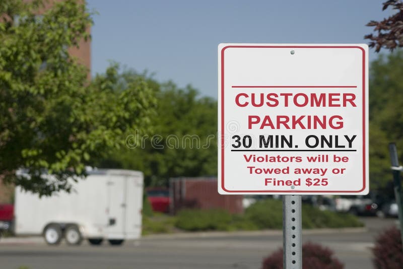 Short term parking sign stock photo. Image of customer - 37409246
