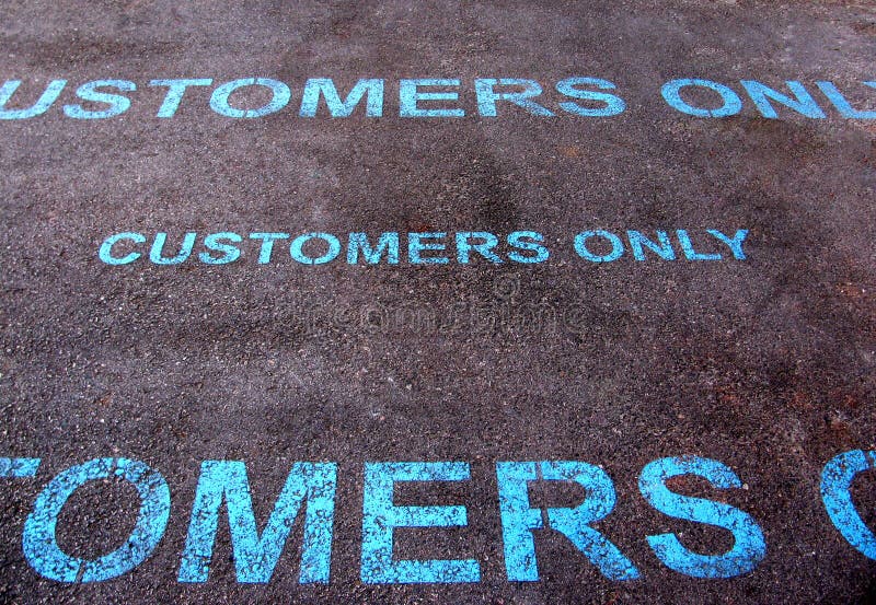 Customer only parking sign stock image. Image of parking - 99024661