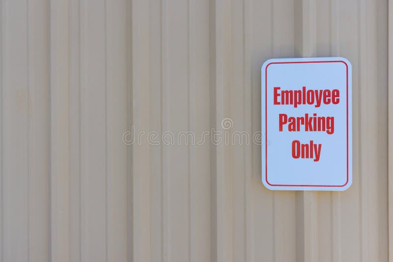 Customer Parking View of a Sign Employee Parking only Stock Image ...