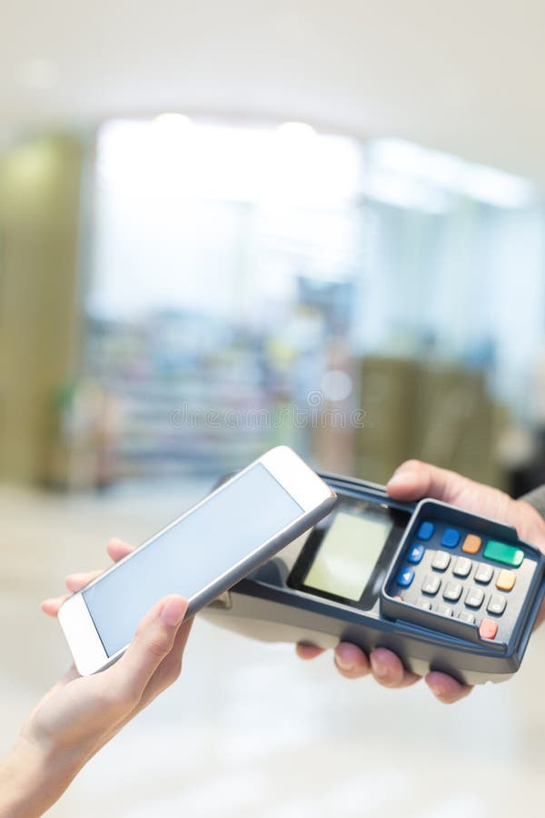 Customer pay by cellphone stock photo. Image of cell - 70896216