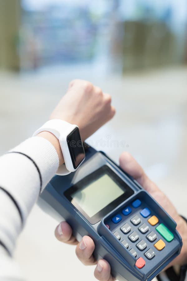 Customer Pay by Smart Watch Stock Image - Image of system, mall: 70547155