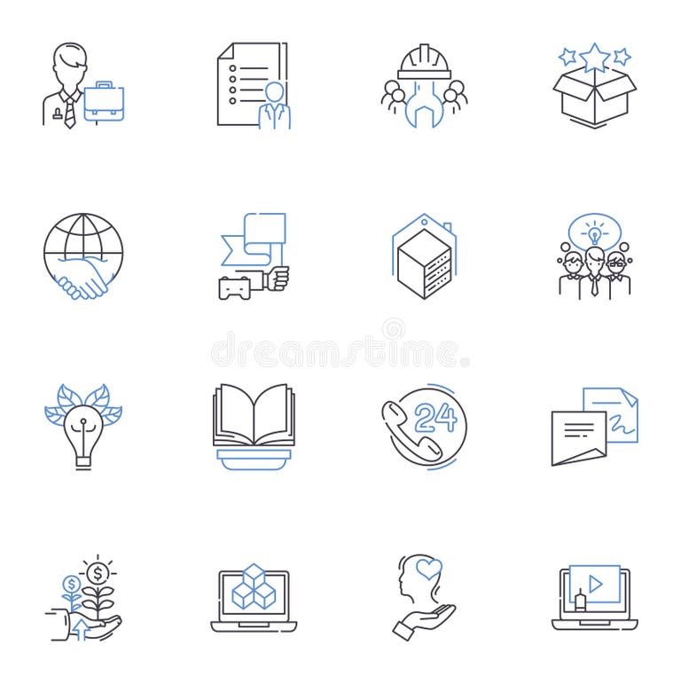 Customer Perception Line Icons Collection. Reputation, Experience ...