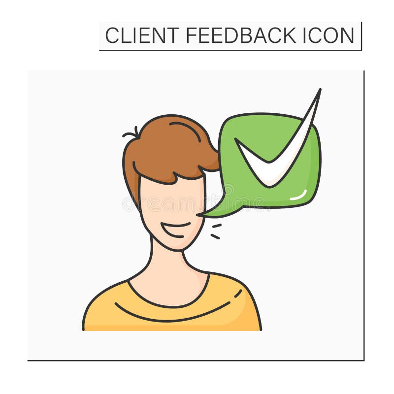 Customer Positive Feedback Color Icon Stock Vector - Illustration of ...