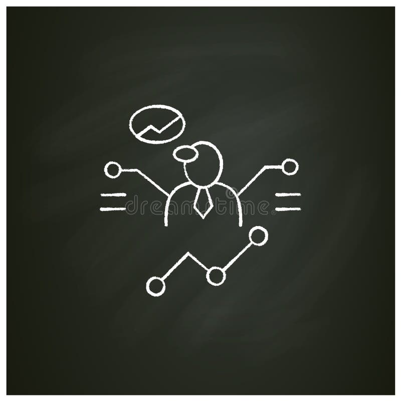 Customer Predictions Chalk Icon Stock Vector - Illustration of chalk ...