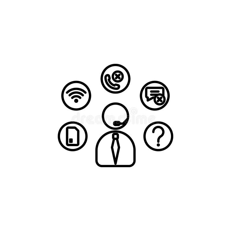 Customer Problems Icon. Element of Telecommunication Icon for Mobile ...
