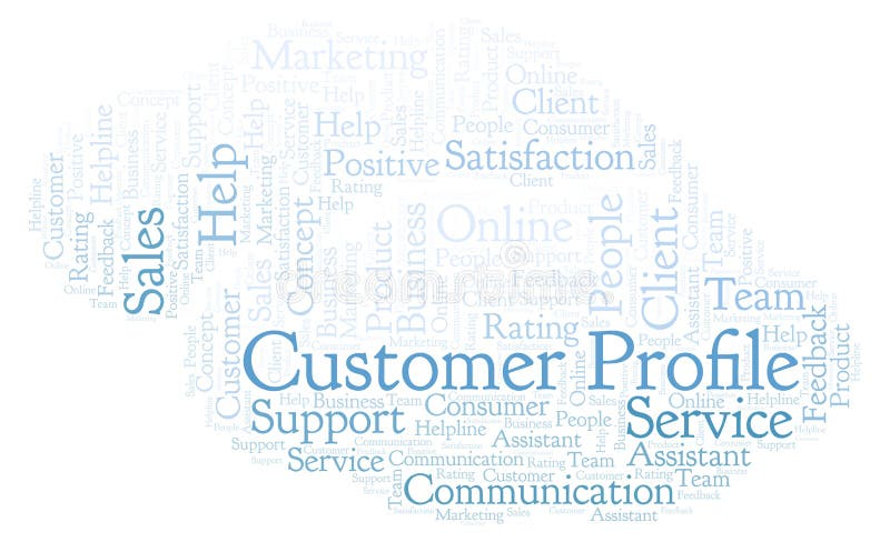 Customer Profile Word Cloud. Stock Illustration - Illustration of ...