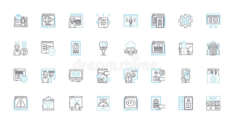 Customer Profiling Linear Icons Set. Demographics, Segmentation ...