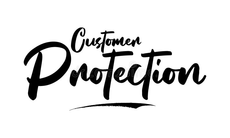 Customer Protection Elegant Bold Typography Text Lettering Vector ...