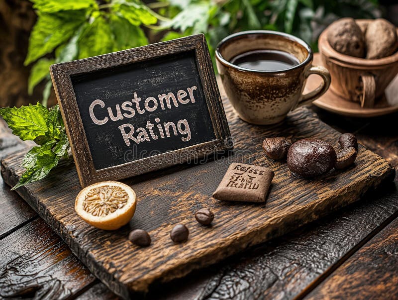 Customer Rating Text Written on the Blackboard Stock Photo - Image of ...