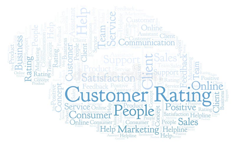Customer Rating Word Cloud. Stock Illustration - Illustration of ...