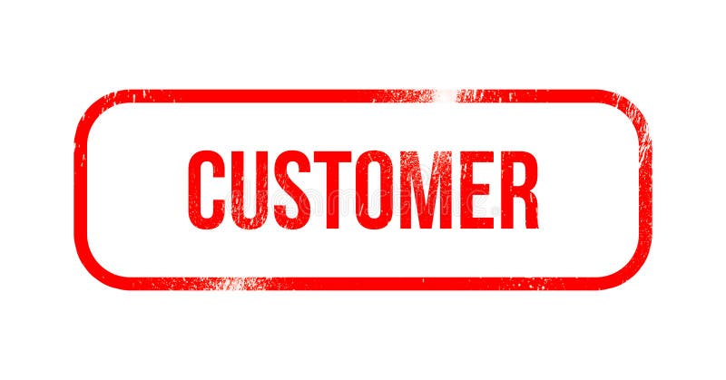 Customer - Red Grunge Rubber, Stamp Stock Illustration - Illustration ...