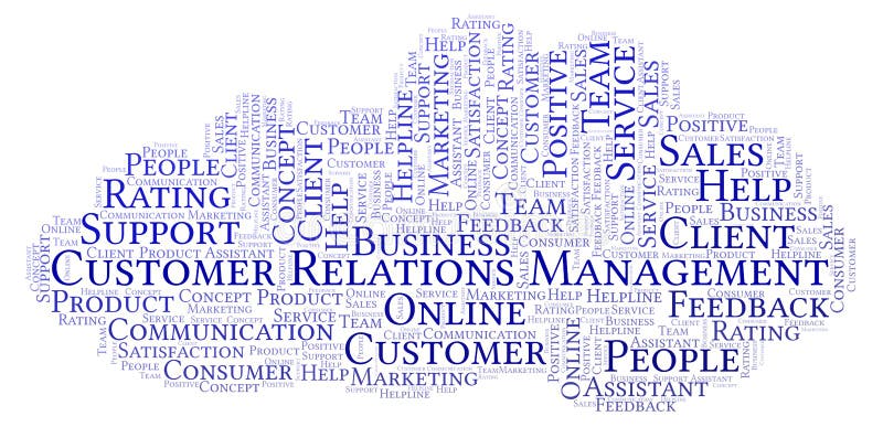 Customer Relations Management Word Cloud. Stock Illustration ...