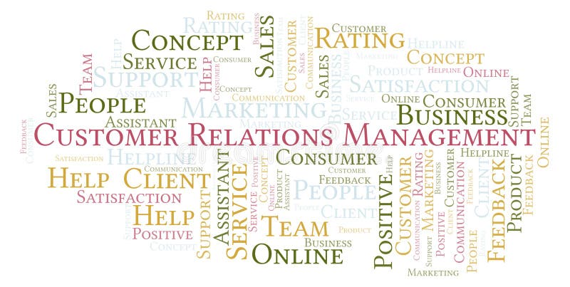 Customer Relations Management Word Cloud. Stock Illustration ...