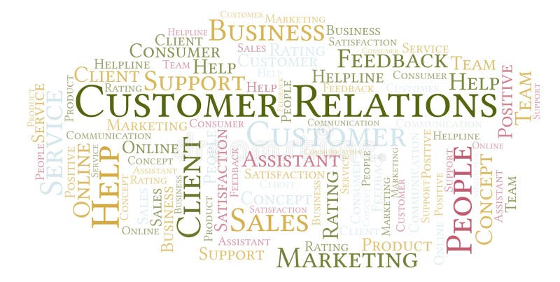 Customer Relations Word Cloud. Stock Illustration - Illustration of ...