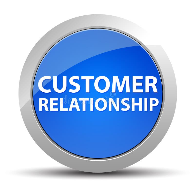 Customer Relationship Blue Round Button Stock Illustration ...