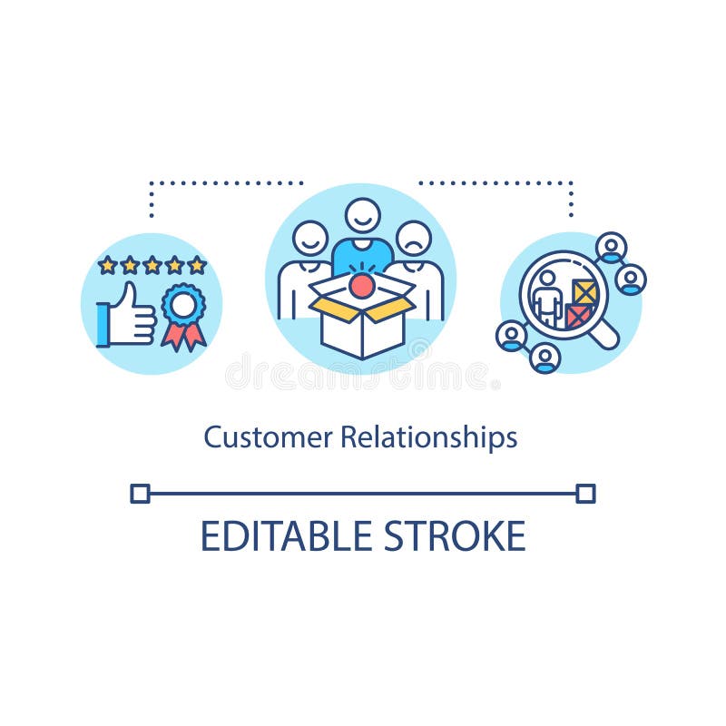 Customer Relationship Concept Icon Stock Vector - Illustration of ...