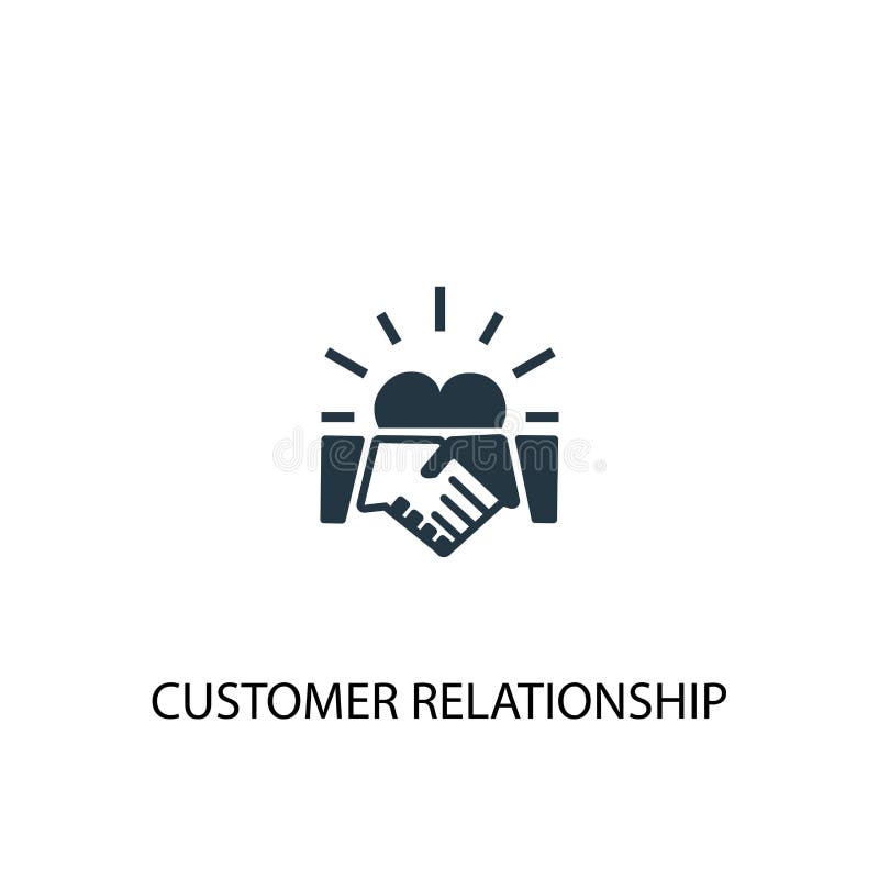 Customer Relationship Icon. Simple Stock Vector - Illustration of shake ...