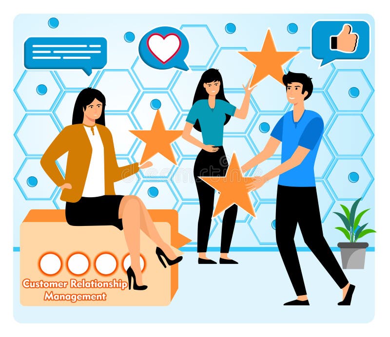 Customer Relationship Management Concept. Client Attracting and Guiding. Stock Illustration ...