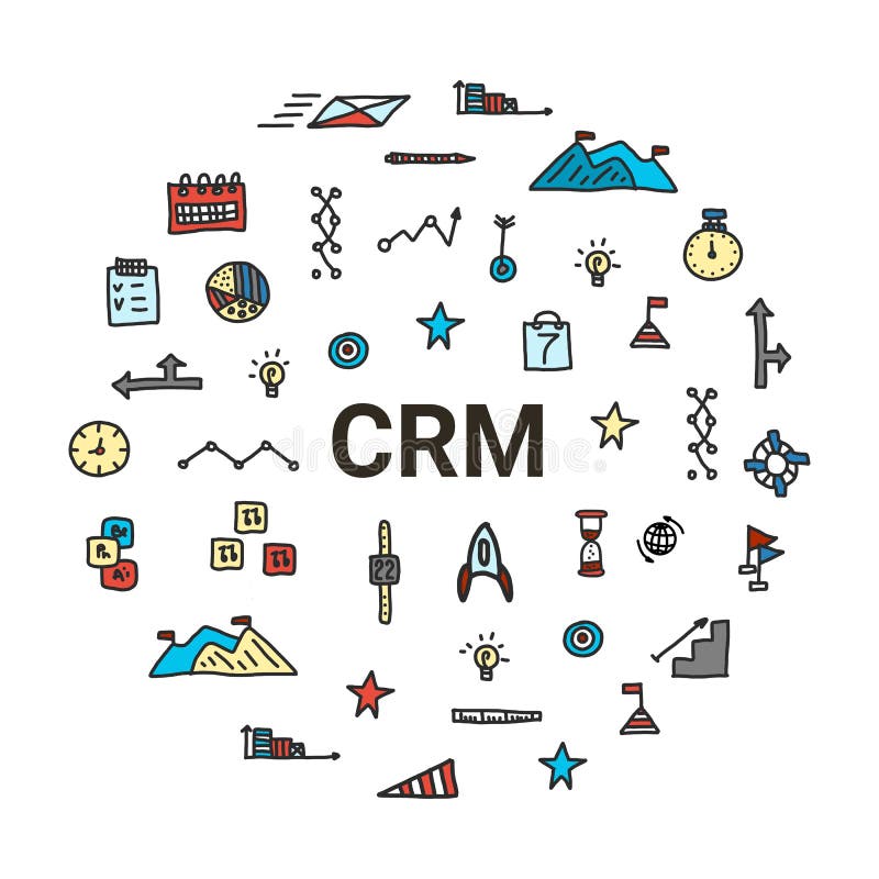 Customer Relationship Management, Concept. Vector Illustration with ...