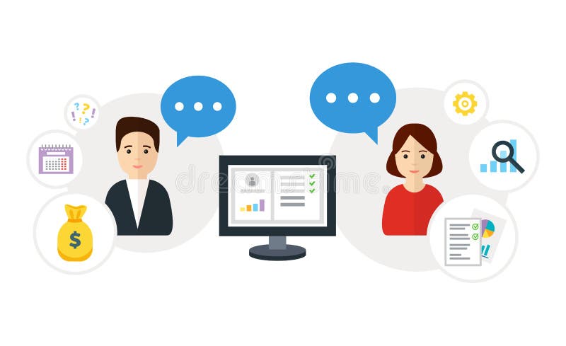 Customer Relationship Management Stock Illustration - Illustration of ...