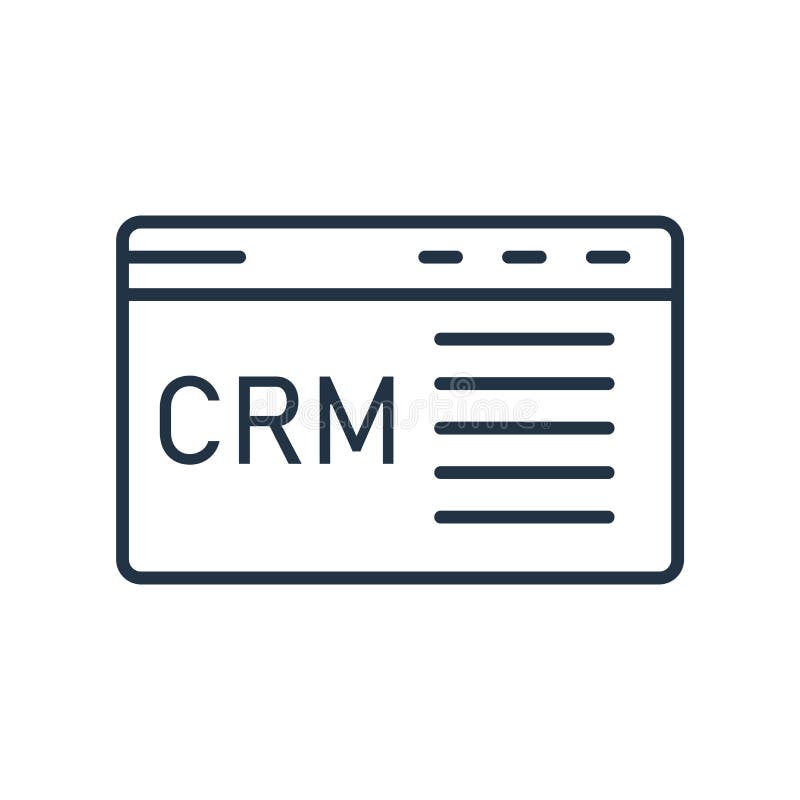 Customer Relationship Management Icon Vector Isolated on White ...