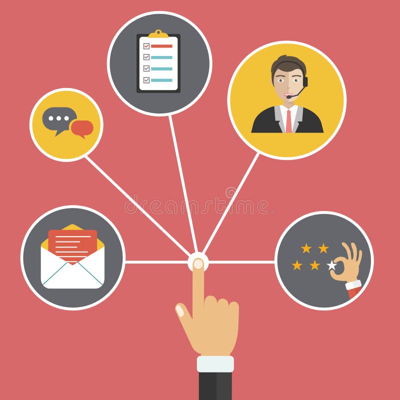 Customer Relationship Management. Stock Vector - Illustration of ...