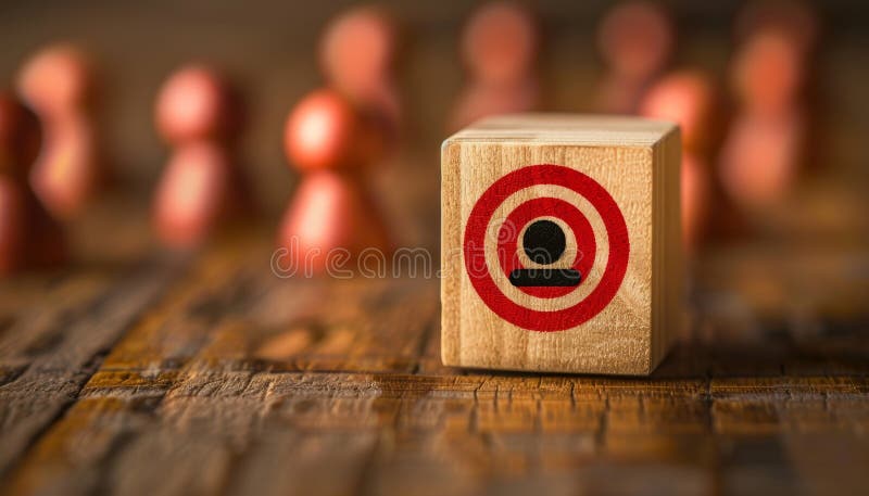 Customer Relationship Management Target Icon Linked To Human Icons for Customer Focus Group ...