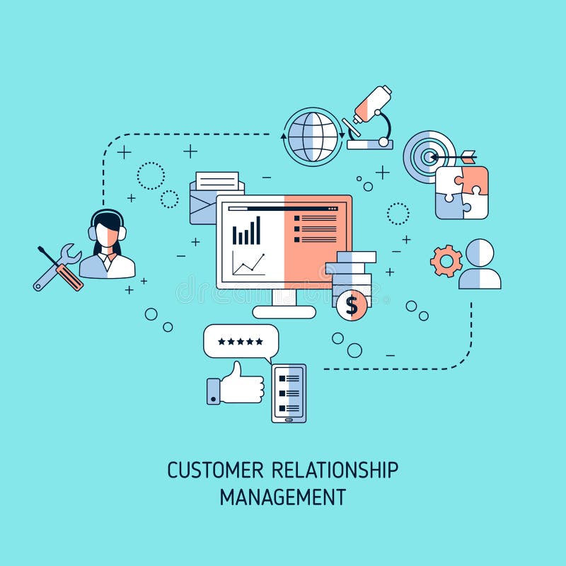 Customer Relationship Management Vector Concept Stock Vector ...