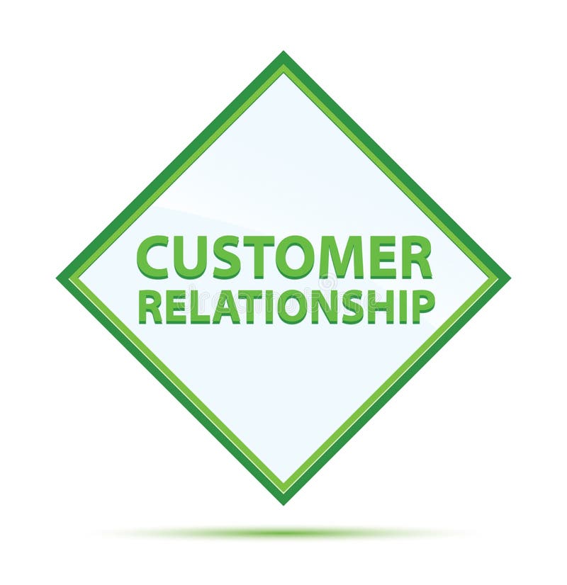 Customer Relationship Modern Abstract Green Diamond Button Stock ...