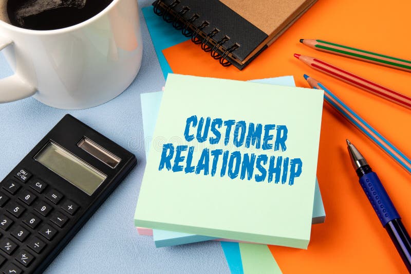 Customer Relationship. Notepad with Text on Office Table Stock Image ...