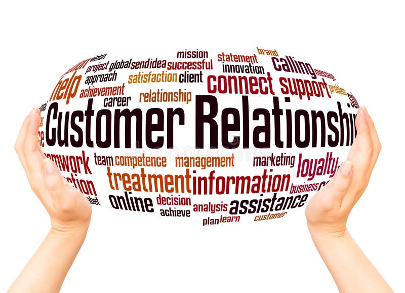 Customer Relationship Word Cloud Hand Sphere Concept Stock Illustration ...