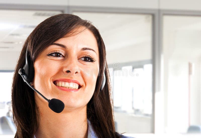 International Business Team Talking on Headset Stock Photo - Image of ...