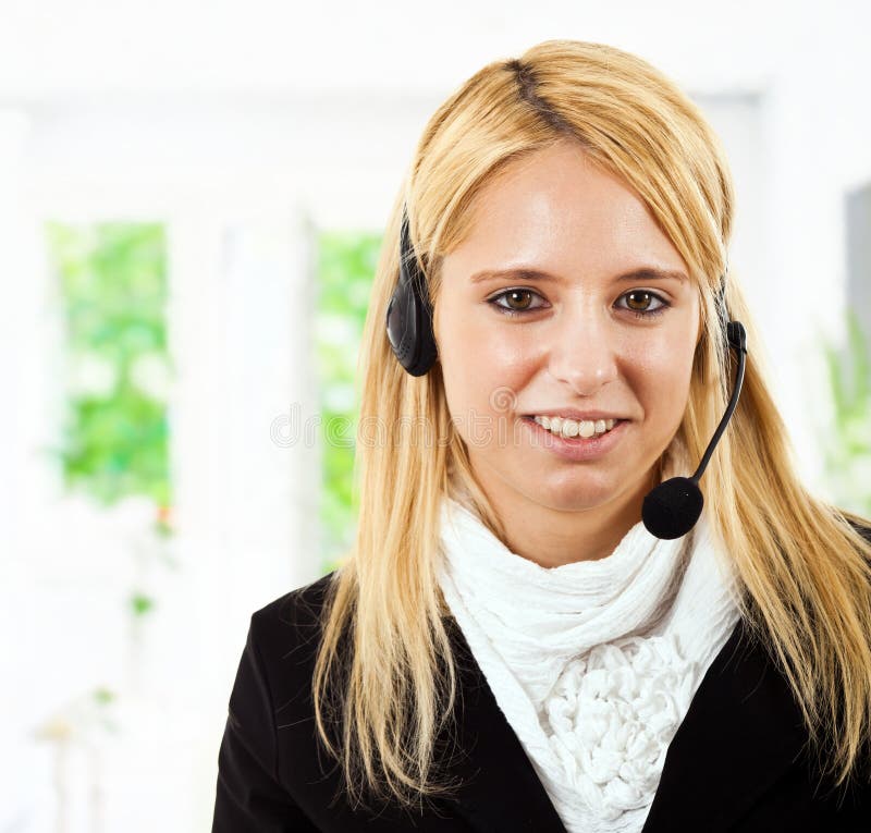 Customer representative stock image. Image of smile, company - 21600577