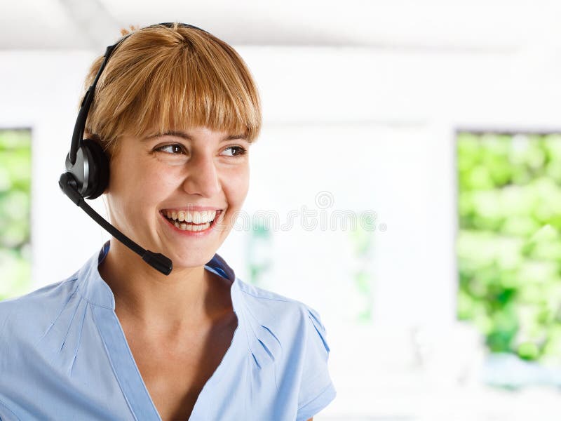 Customer Representative at Work Stock Photo - Image of happy, customer ...
