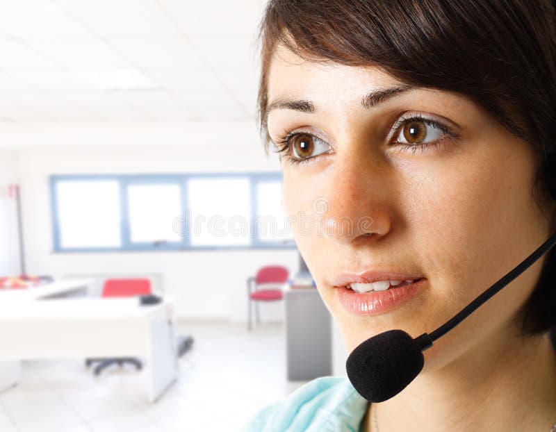 Customer Representative Portrait Stock Image - Image of people, smiling ...