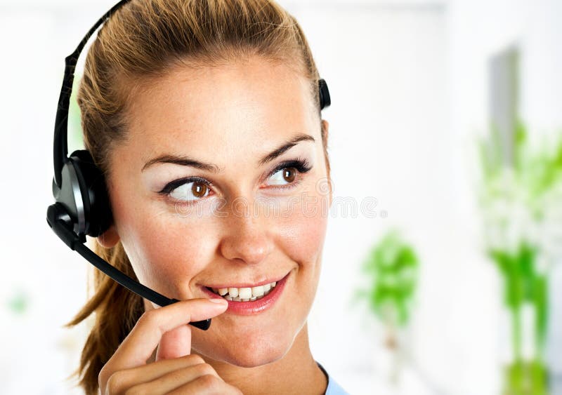 Customer Representative Portrait Stock Photo - Image of helpdesk ...