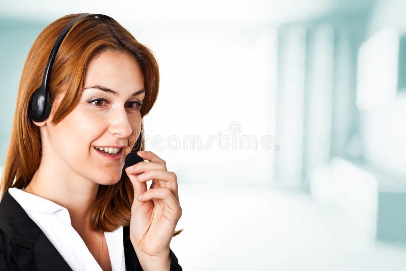 Customer Representative Portrait Stock Photo - Image of woman, smile ...