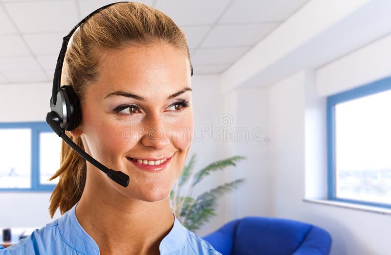 Customer Representative Portrait Stock Photo - Image of center, office ...