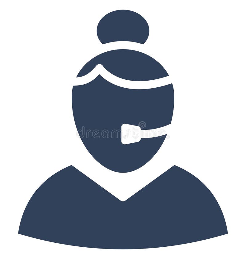 Customer Representative Vector Icon Which Can Easily Modify or Edit ...