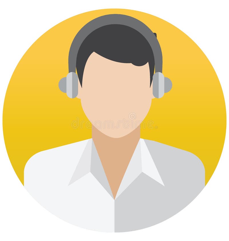 Customer Representative Vector Illustration Icon Which Can Easily ...