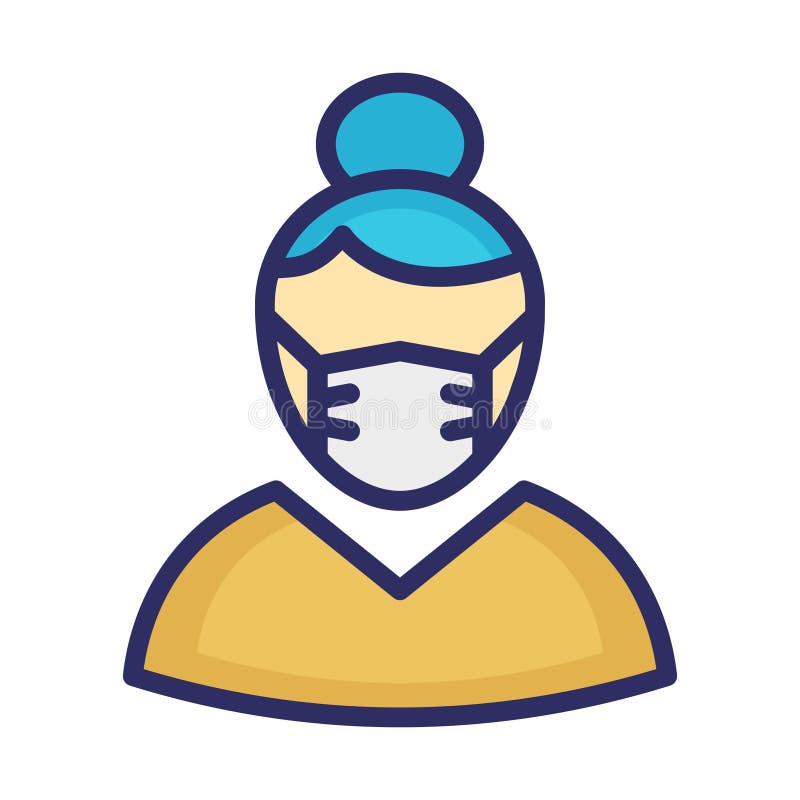 Customer Representative Wearing Mask Vector Icon Which Can Easily ...