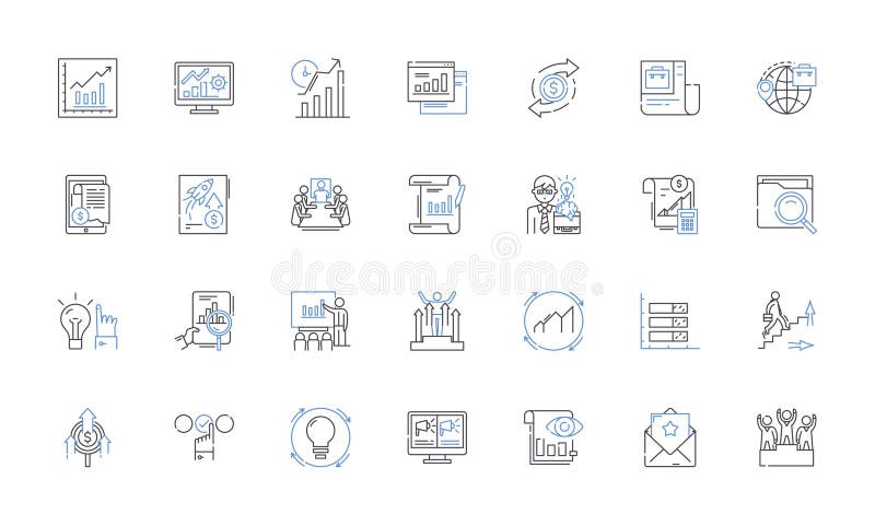 Customer Research Line Icons Collection. Insights, Feedback, Analysis ...