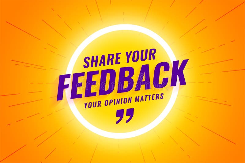 Customer Respond and Comment Banner for Feedback with Neon Frame Stock ...